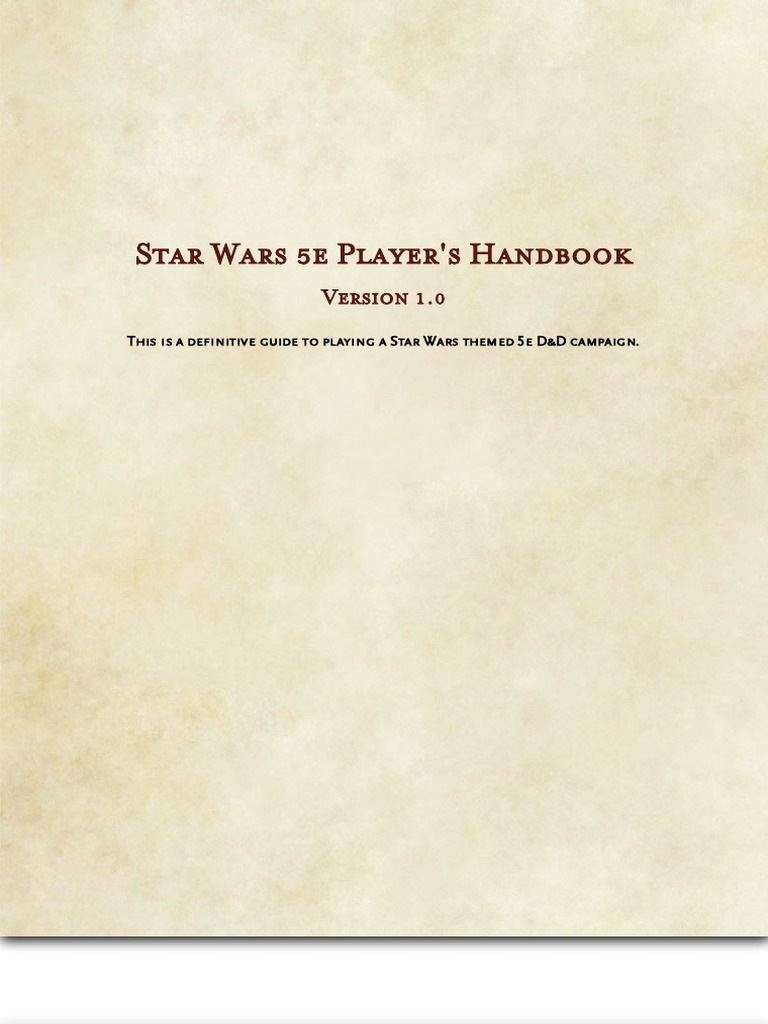 Star Wars 5e - GM Binder | PDF