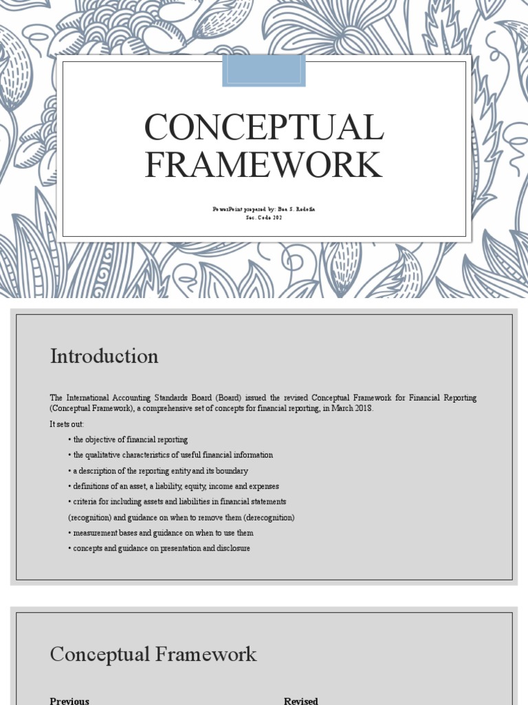 Conceptual Framework Presentation - Bea Redoña 202 | PDF | Financial ...