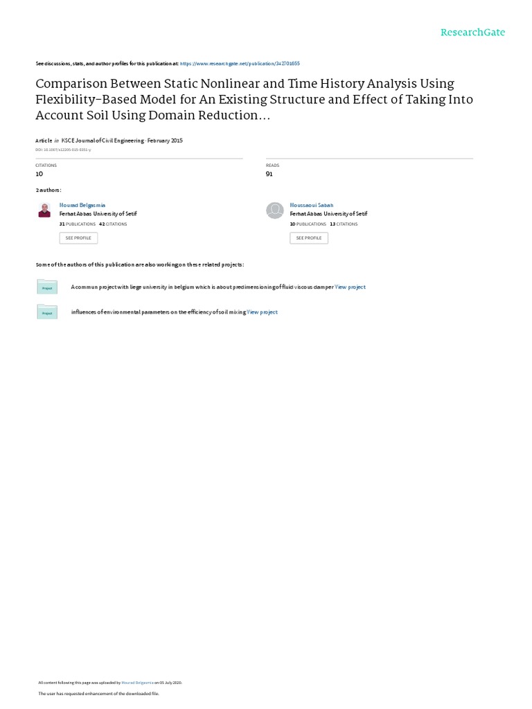 Static Non Linear Vs Linear Analysis | PDF | Civil Engineering | Physics