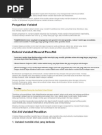 Pengertian Variabel Bebas dan Terikat | PDF | Sains & Matematika