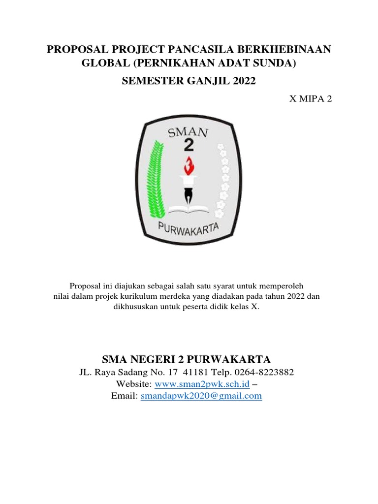 Proposal Project Pancasila Berkhebinaan Global | PDF