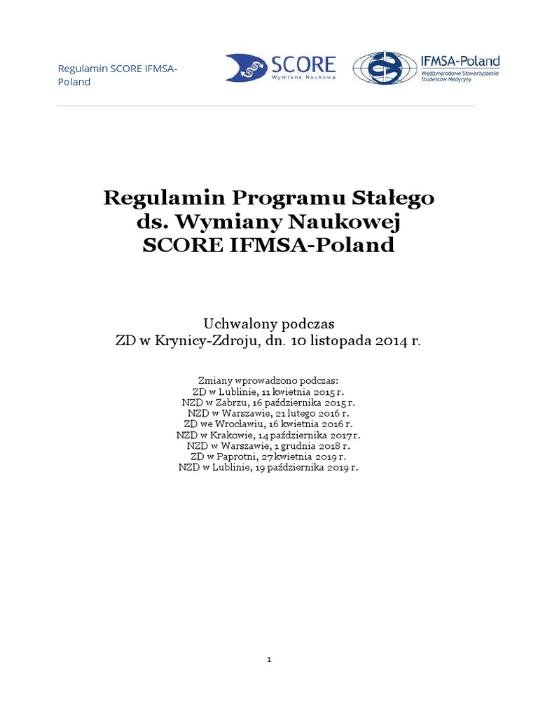 Otwórz (Regulamin Score Ifmsa Poland - 32o565 2) | PDF