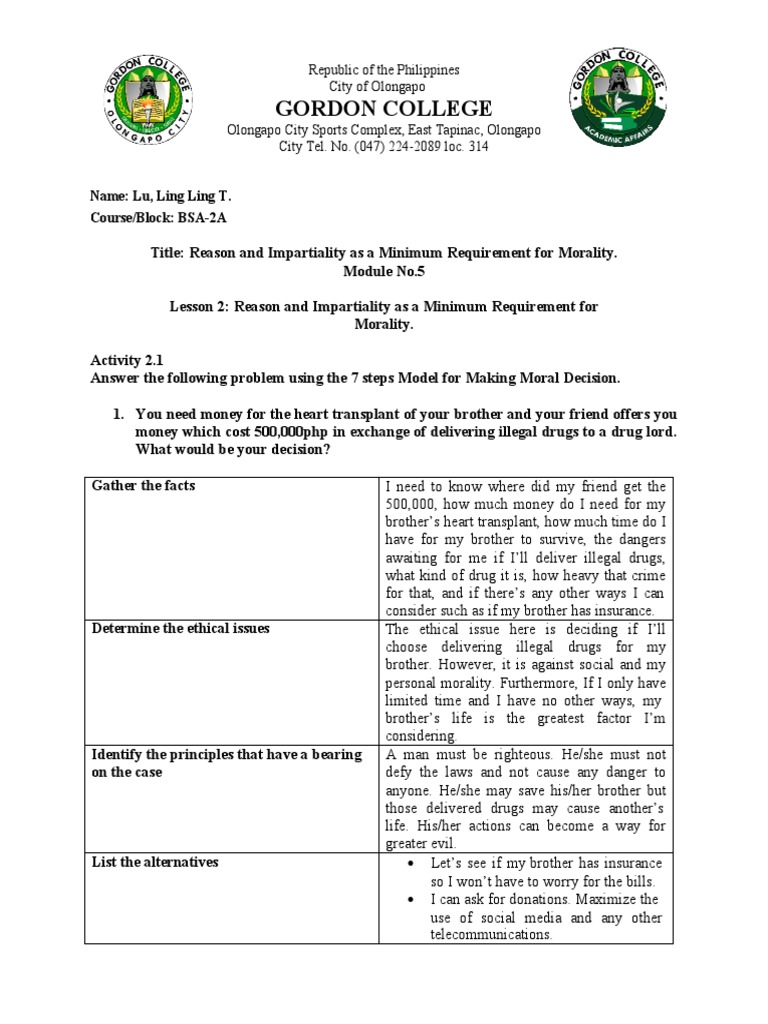 Lu BSA 2A Module 5 | PDF | Anger | Courage