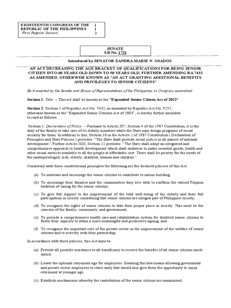 Bill | PDF | Welfare | Tax Exemption