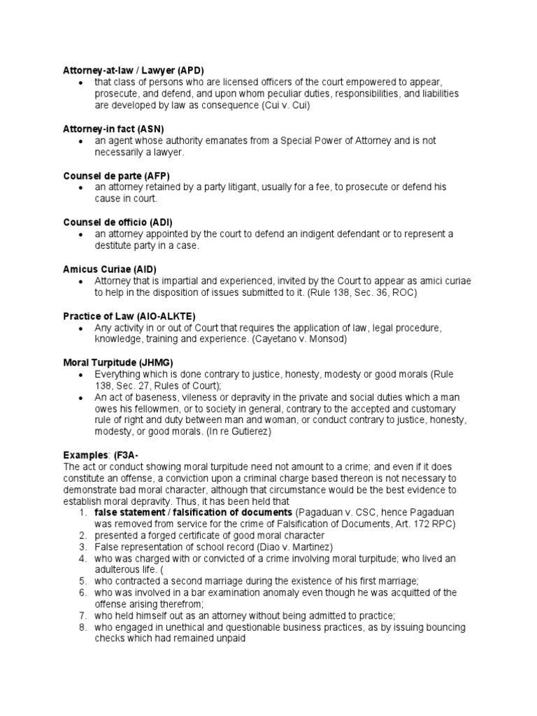 Legal Profession Reviewer | PDF | Lawyer | Practice Of Law