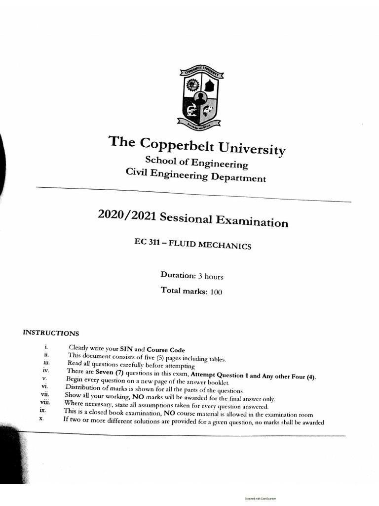 Fluid Mechanics Sessional Pdf