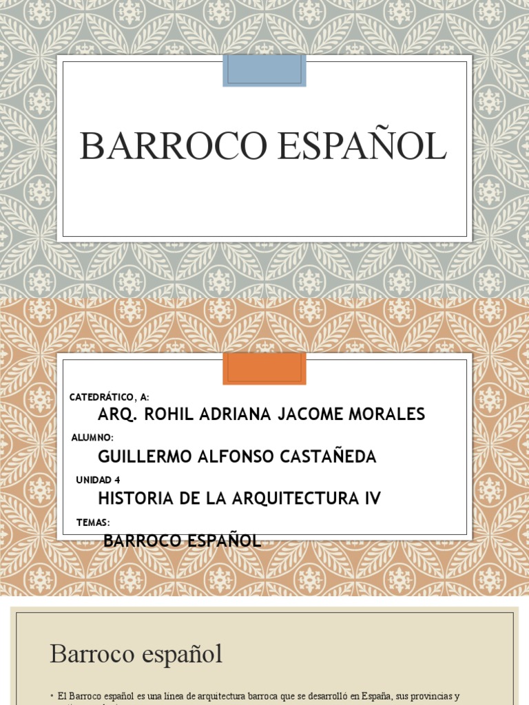 El esplendor del Barroco español: Arquitectura, escultura y literatura en la época dorada | PDF ...