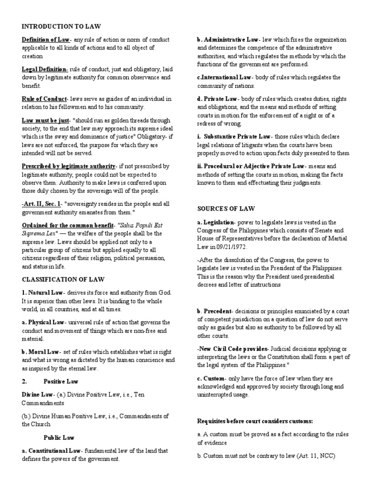 Law Reviewer | PDF | Offer And Acceptance | Bill (Law)