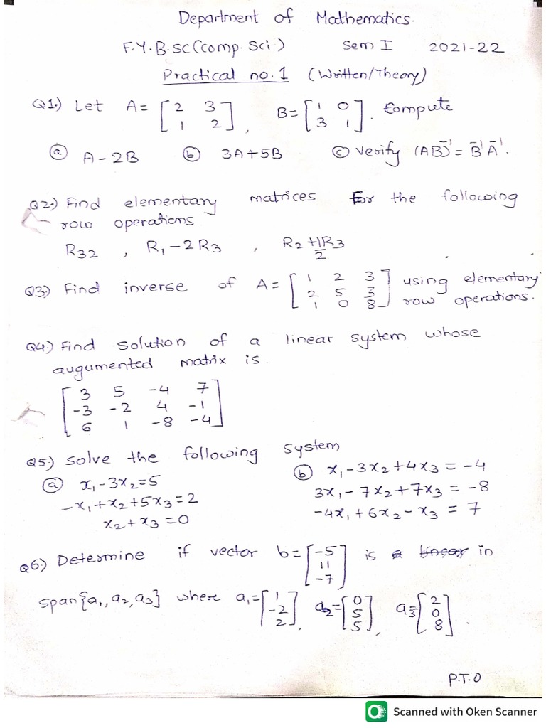 FY BSC (CS) Math Practical | PDF FY BSC (CS) Math Practical | PDF