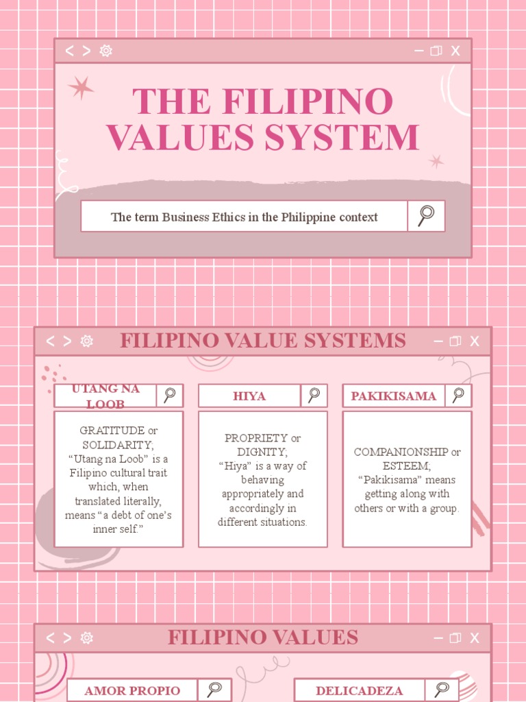 The Filipino Values System | PDF | Value (Ethics) | Morality