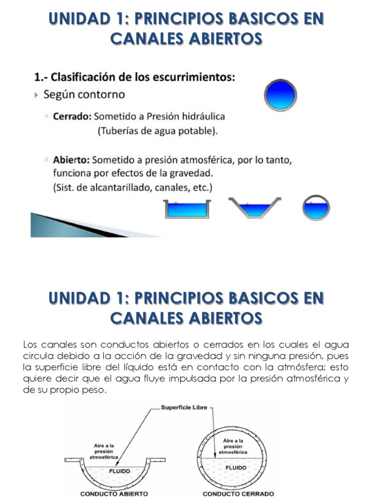 Tema 1 Principios Basicos de Canales | PDF | Canal | Agua