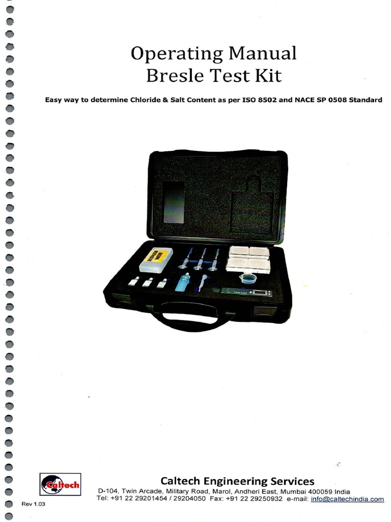 Bresle Test Operating Manual | PDF
