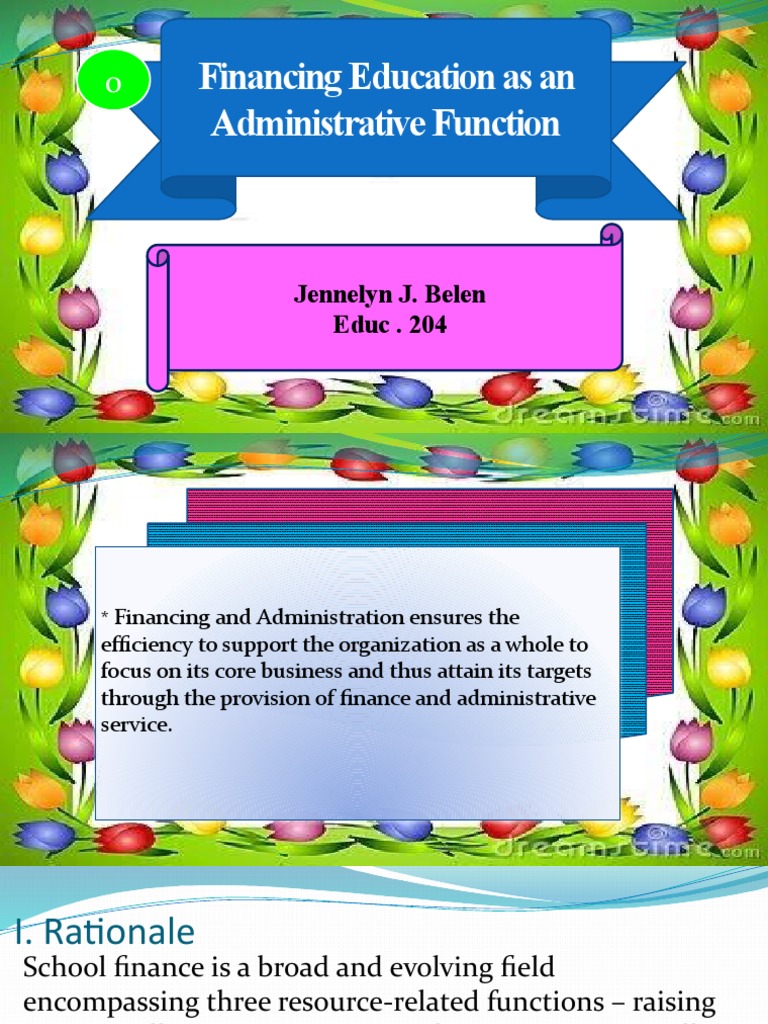 Financing Education As Administrative Function | PDF | Expense | Budget