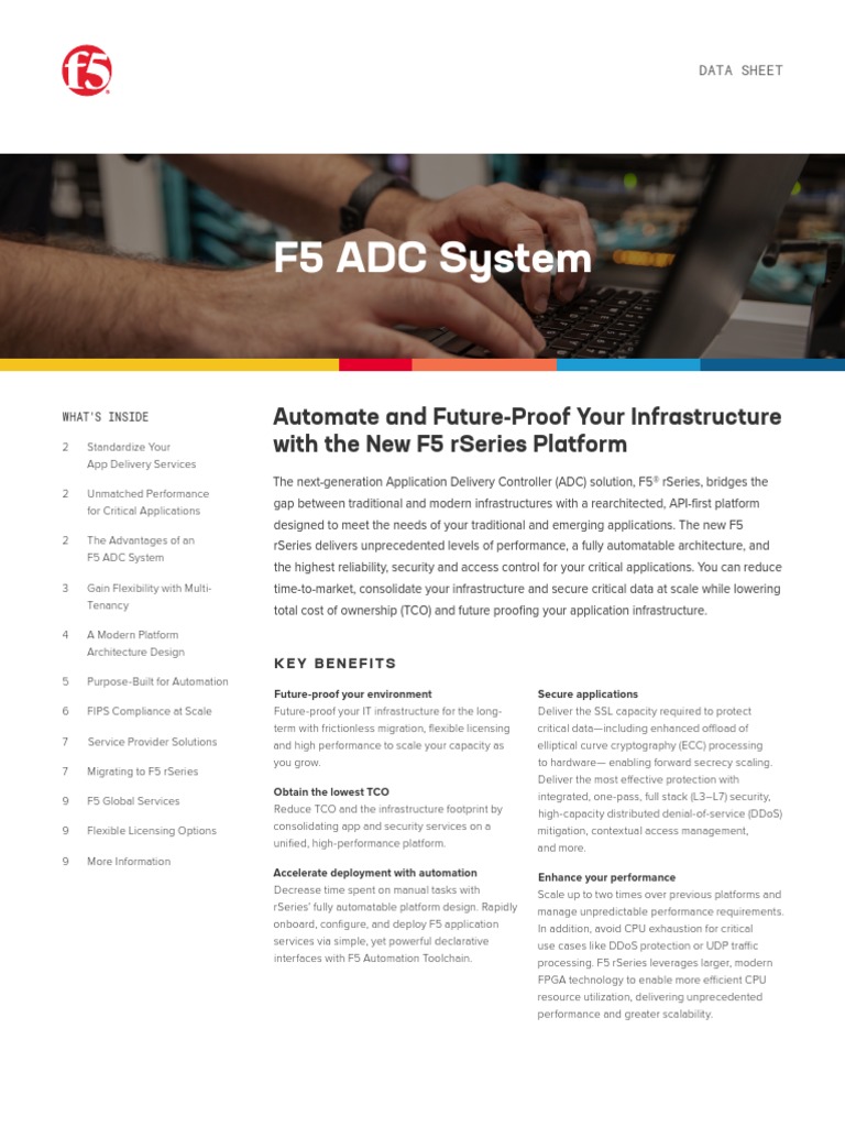 f5 Application Delivery Controller System Rseries Data Sheet | PDF ...