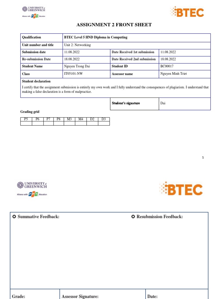 ASM2 | PDF | Computer Network | Network Topology