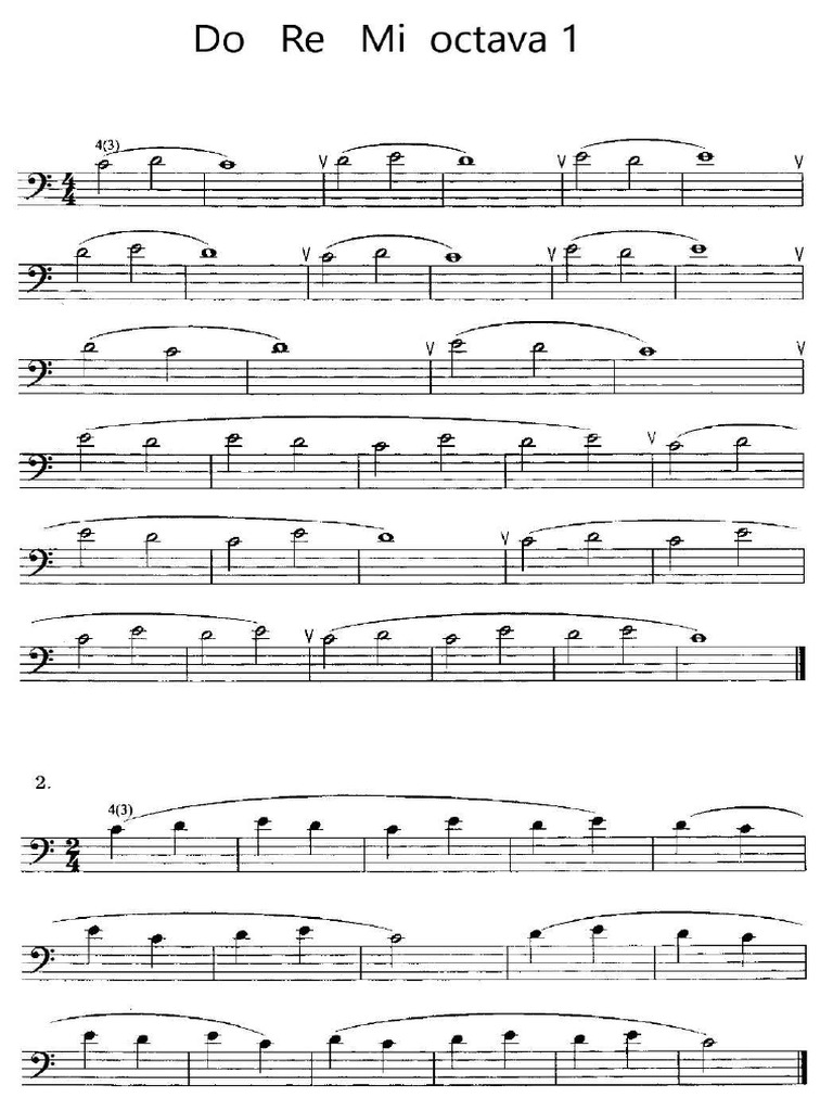 Exercitii de Citire Cheia Fa | PDF