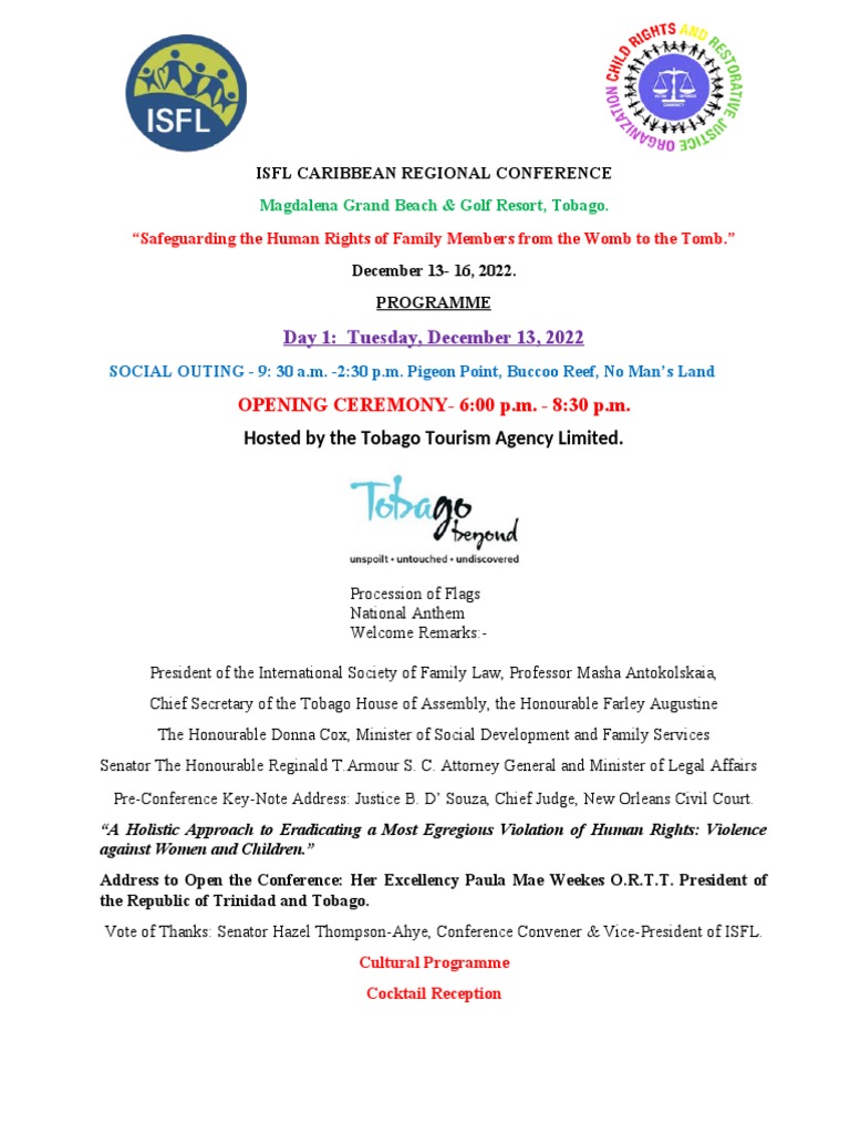 ISFL Caribbean Conference 2022 Highlights | PDF | The Honourable ...