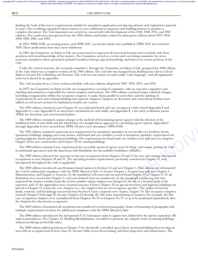 2018 NFPA 101 Pages 2 6,9 12 - 4 4 | PDF