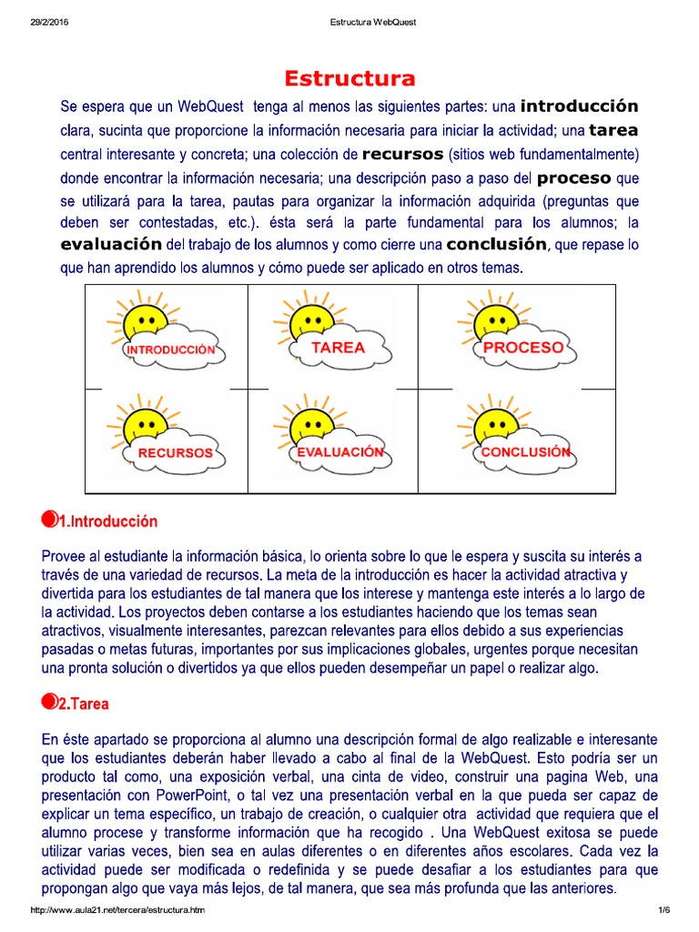 Estructura WebQuest | PDF