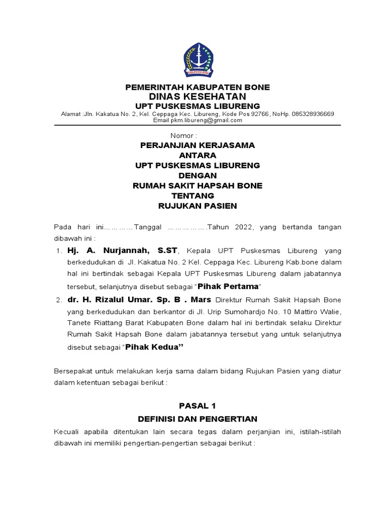 Perjanjian Kerjasama | PDF Perjanjian Kerjasama | PDF