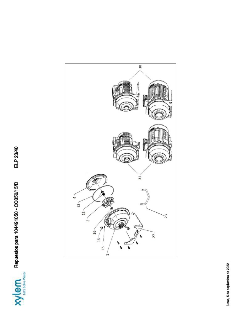 Despiece B. Lowara Co350-15-D (104491050) | PDF