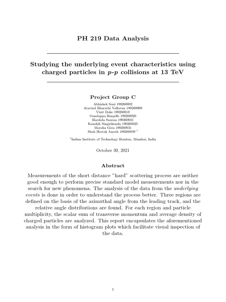 Ph219 Data Analysis Project Pdf Physics Theoretical Physics 