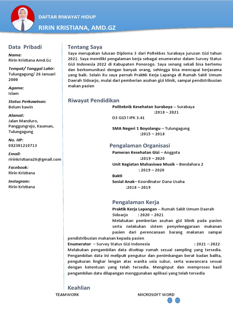 CV New Gizi | PDF
