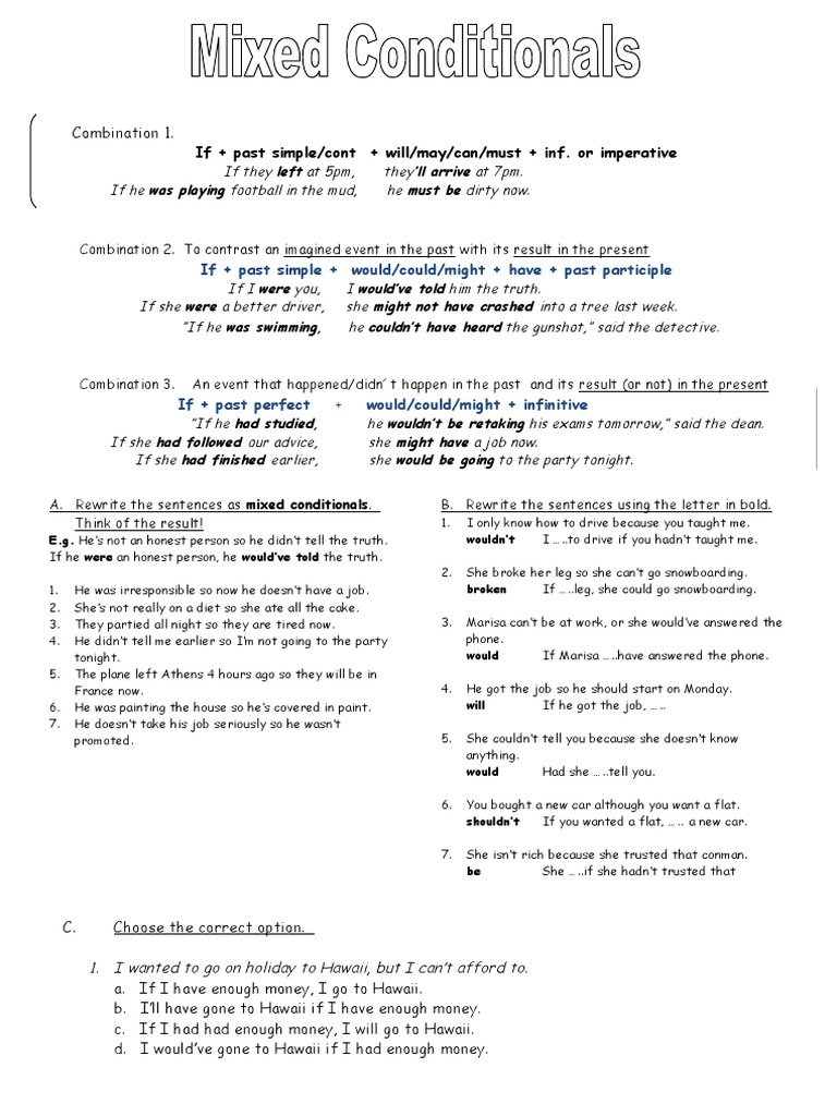 Mixed Conditionals Grammar 2017 | PDF | Grammar | Linguistics