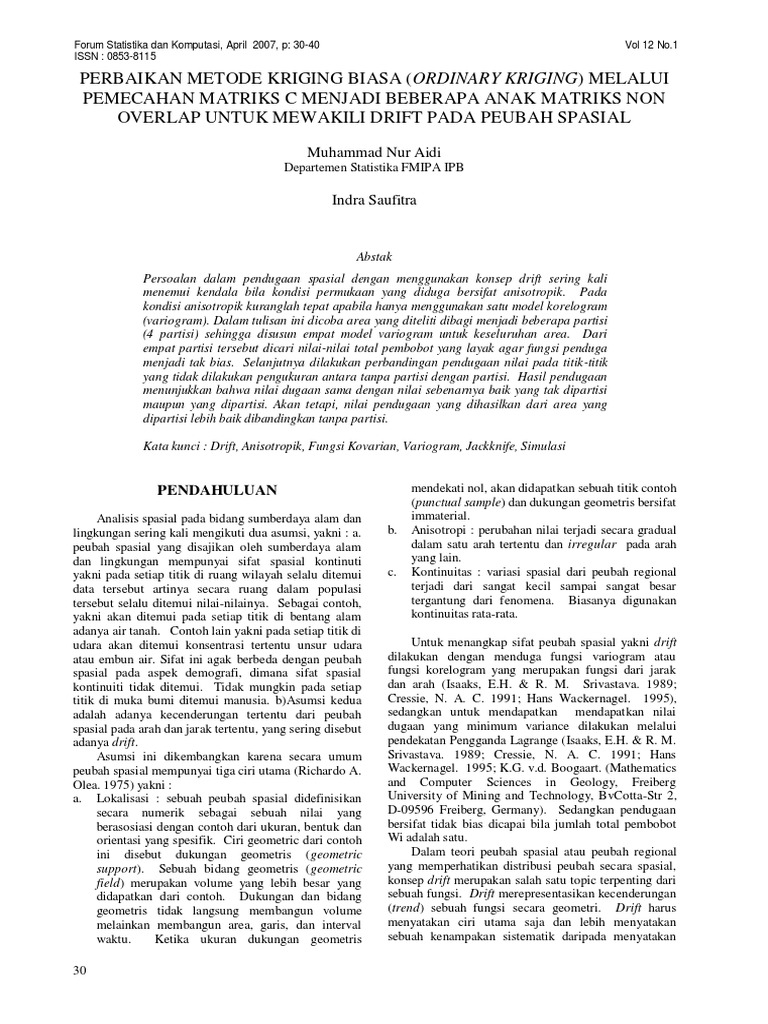 Metode Ordinary Kriging | PDF