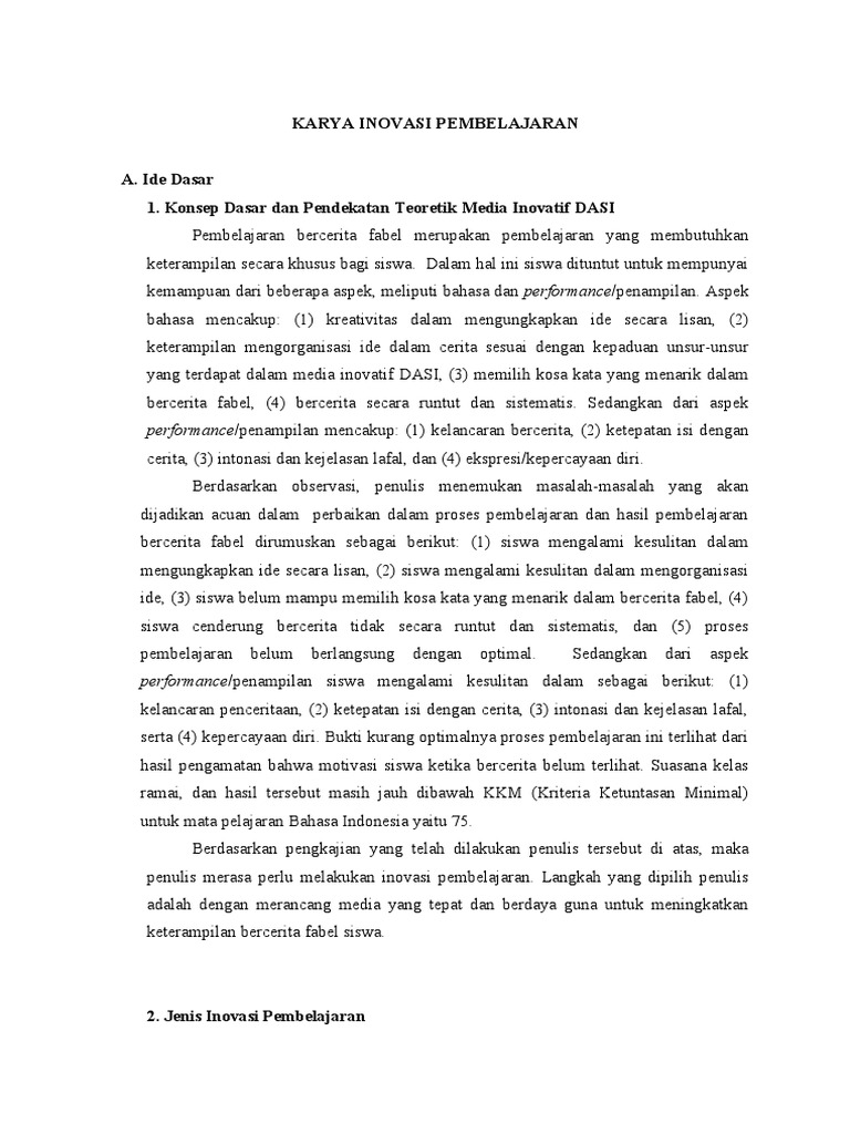 Inovasi Media Pembelajaran DASI | PDF | Ilmu Sosial | Seni