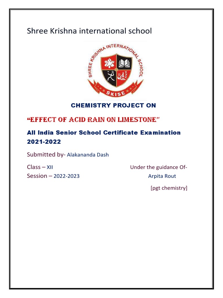 Sample Chemistry Project | PDF | Flour | Food Industry