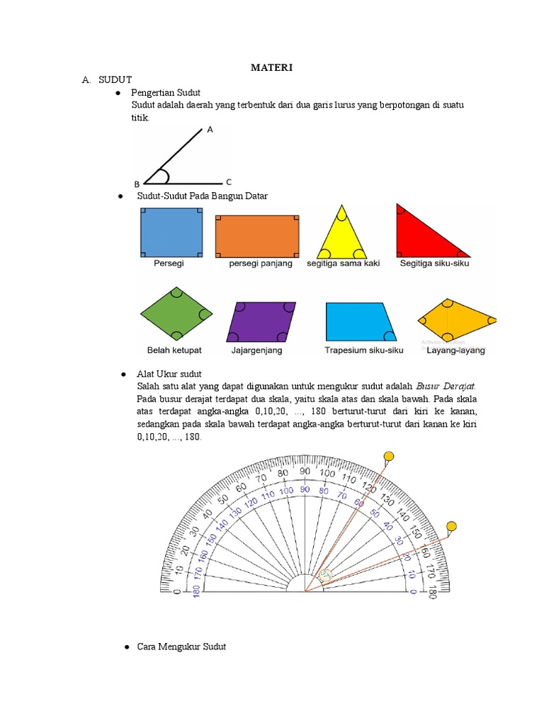 Materi Geometri Sekolah Dasar | PDF