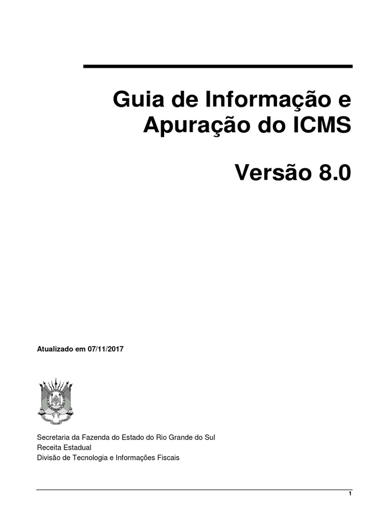 Guia de Apuração do ICMS - Versão 8.0 | PDF | Microsoft Windows ...