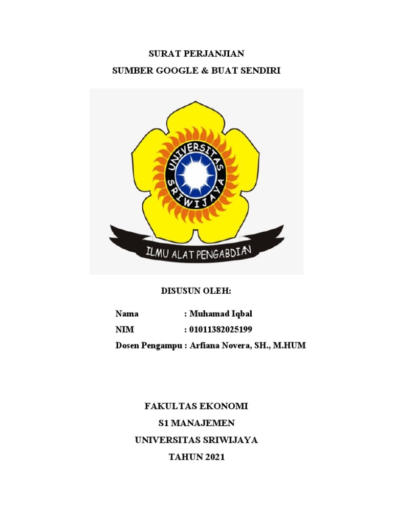 Tugas Surat Perjanjian PHB | PDF