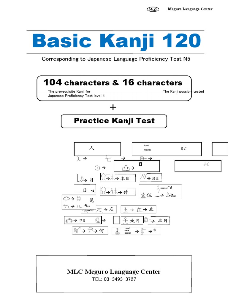 Basic Kanji 120: Characters & Characters | PDF