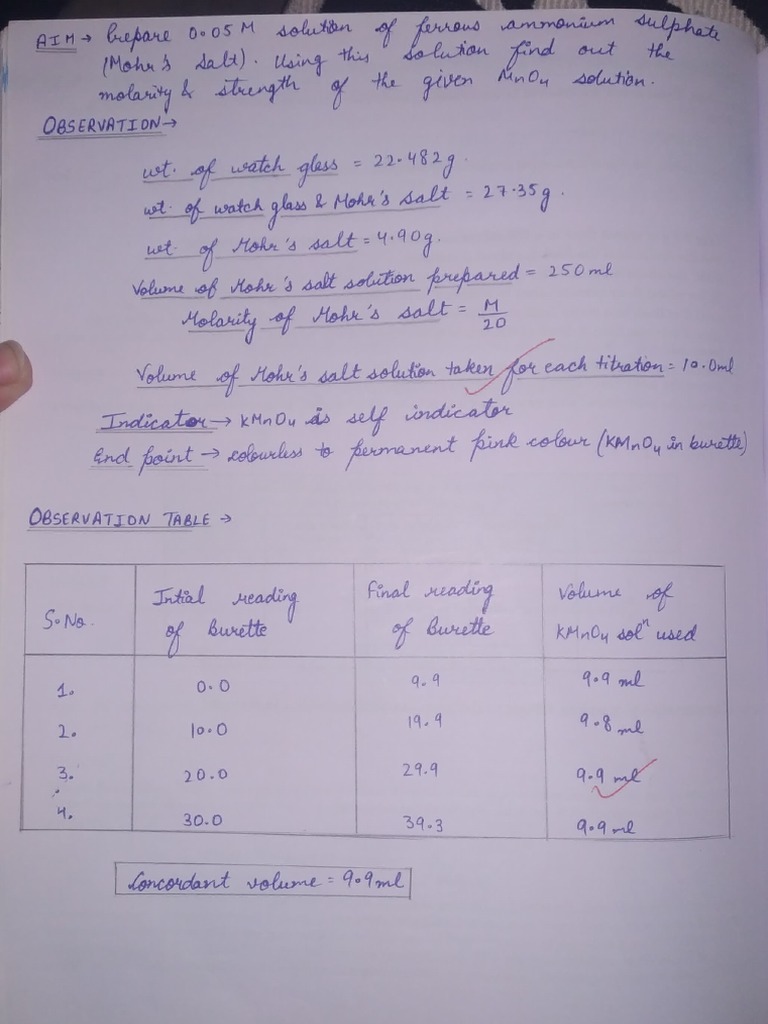 Chemistry Practical File (XII) | PDF