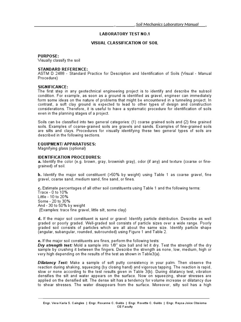 Revised Laboratory Test No.1 | PDF | Silt | Sand