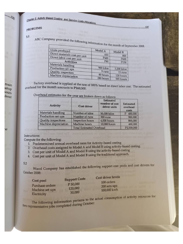 Chapter 5 Activity Based Costing and Service Costs Allocation | PDF