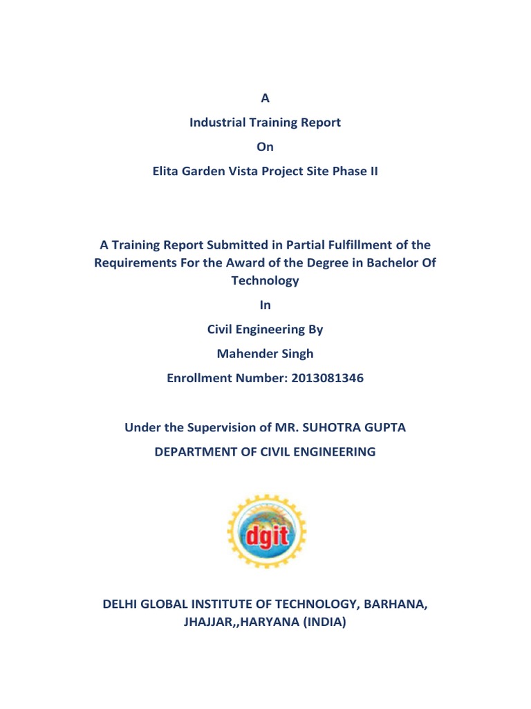 Elita Garden Vista Project Report | PDF | Computers