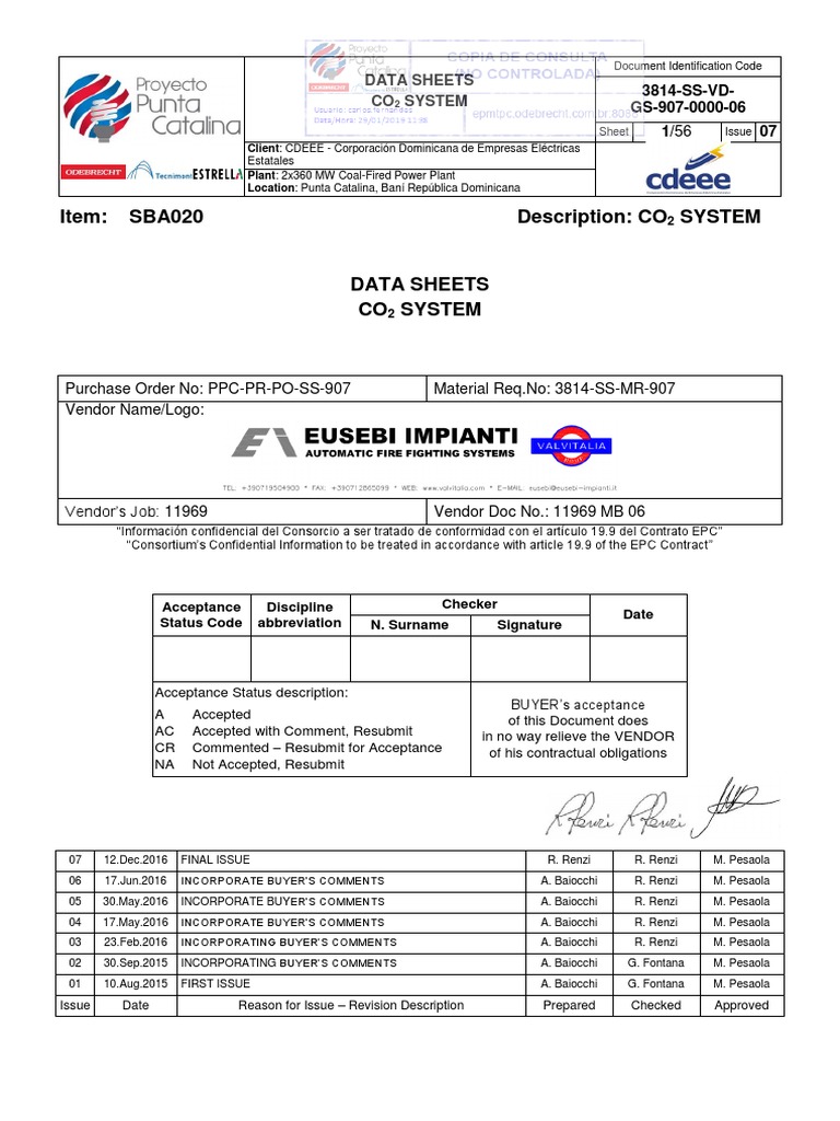 Data Sheets Co2 System | Download Free PDF | Valve | Pipe (Fluid ...