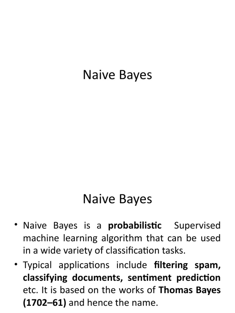Naive Bayes | PDF | Statistical Classification | Mathematics Naive Bayes | PDF | Statistical Classification | Mathematics