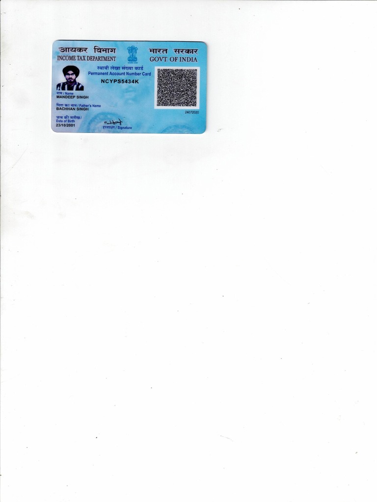 Pancard Mandeep Singh | PDF