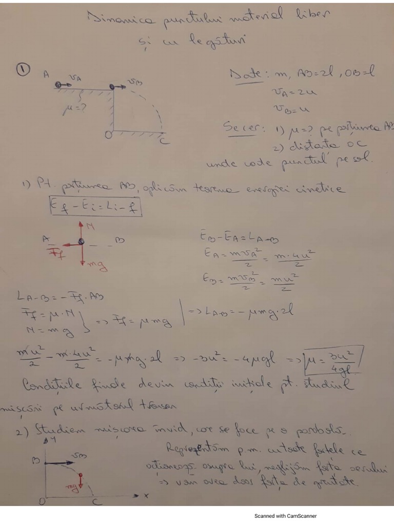 Dinamica Punctului | PDF