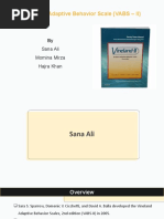 Vineland Adaptive Behavior Scale | PDF