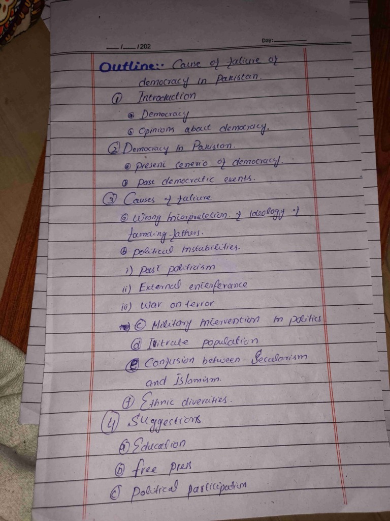 Causes of Failure of Democracy in Pakistan Essay With Outline | PDF