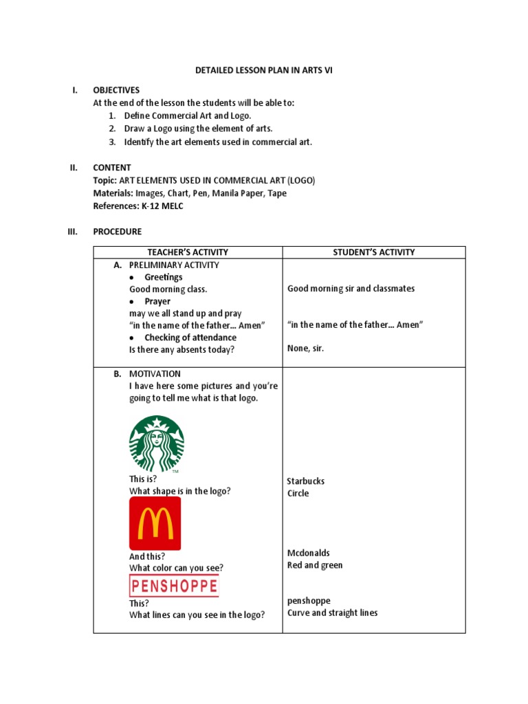 Commercial Art Elements for Grade 6 | PDF | Shape | Color