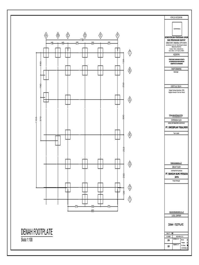 02.denah Footplat | PDF