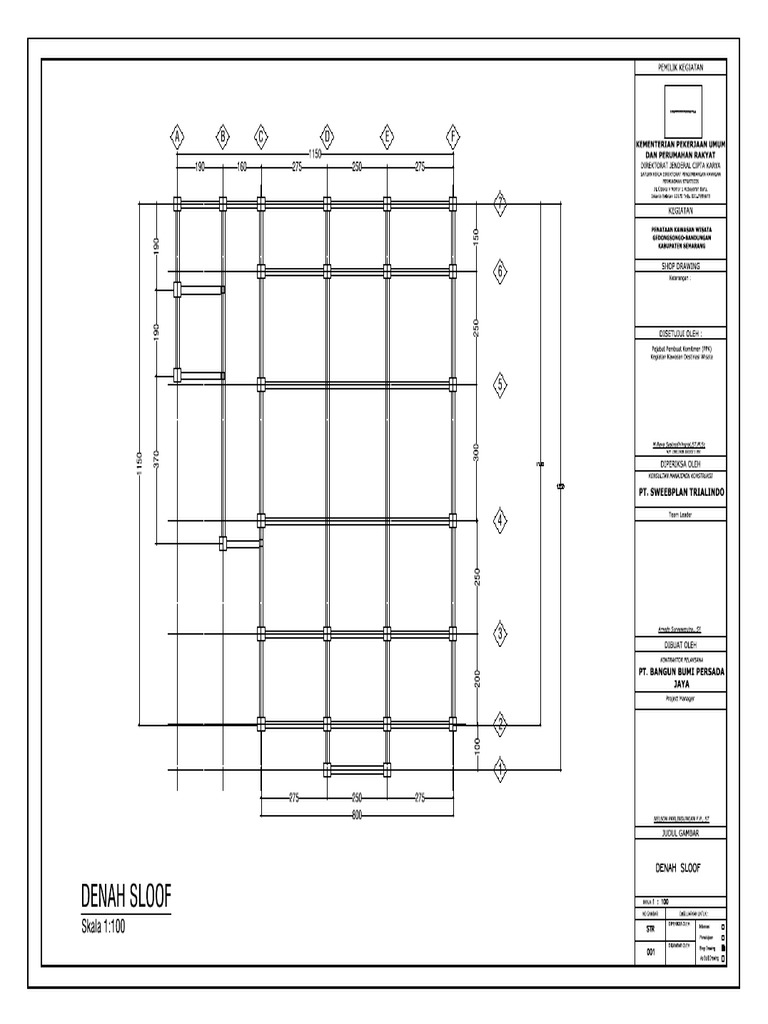 04.denah Sloof | PDF