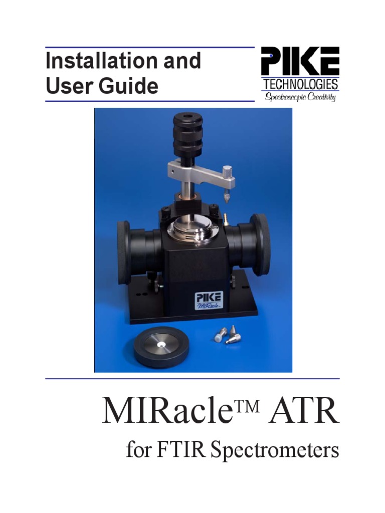 PIKE MIRacle A529-PQ UserManual | PDF | Infrared Spectroscopy | Infrared