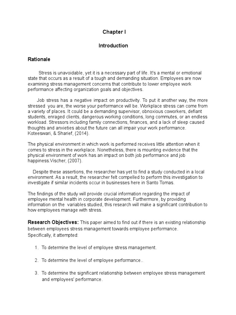 Impact of Stress on Employee Performance | PDF | Occupational Stress ...